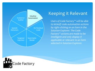 Introduction to CodeFactory | PPT