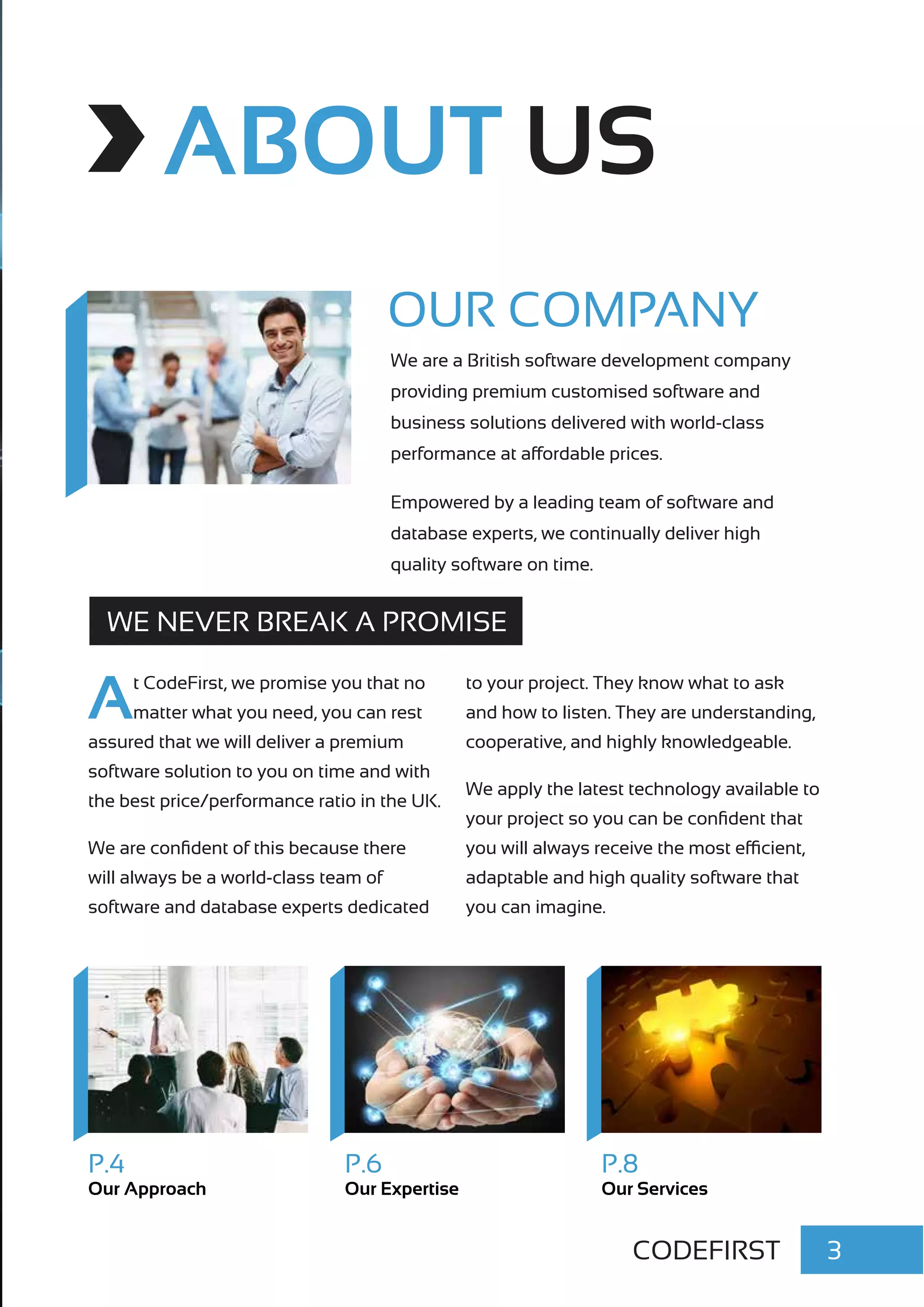 CodeFirst Software Development Services Brochure 2014 | PDF