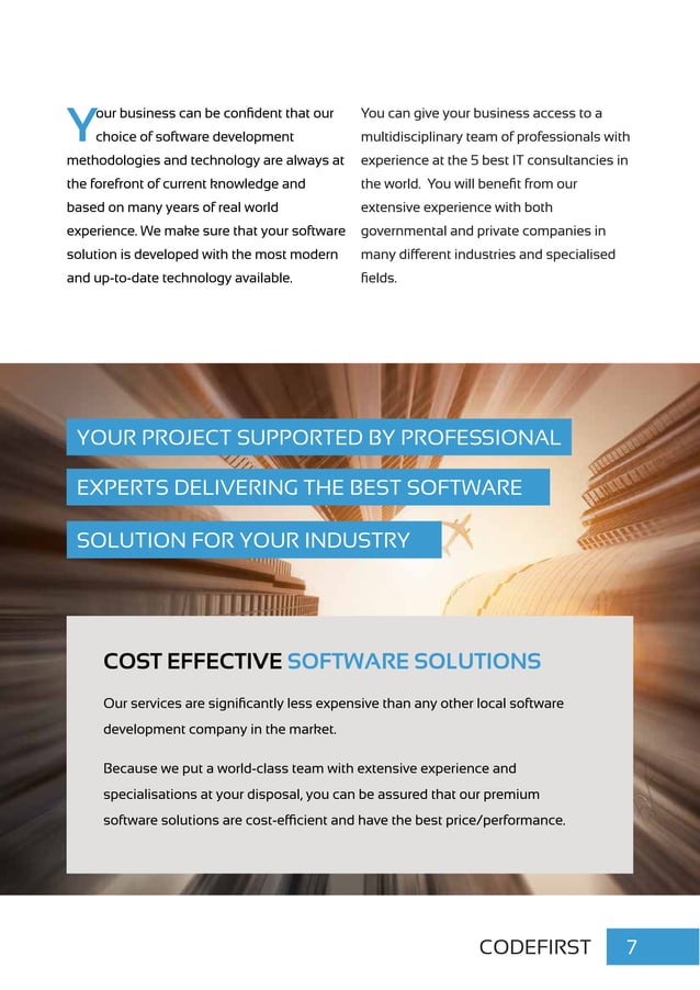 CodeFirst Software Development Services Brochure 2014 | PDF
