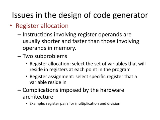 Code generation | PPT