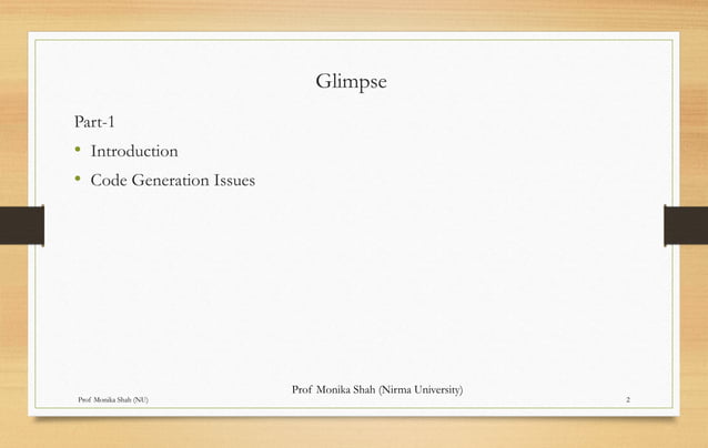 Code Generation Part 1 In Compiler Construction Ppt