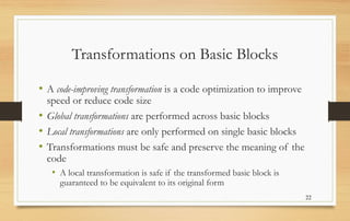 Code Generation Part-2 in Compiler Construction | PPTX | Programming Languages | Computing