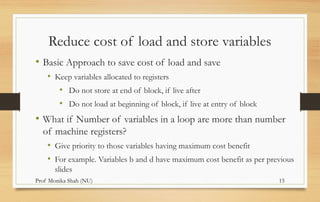 Code Generation Part-3 in Compiler Construction | PPTX