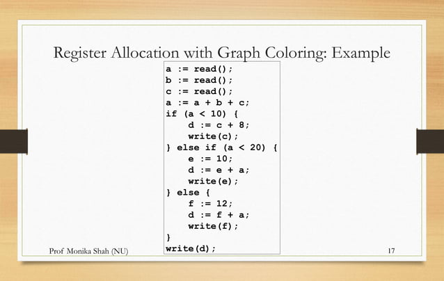 Code Generation Part-3 in Compiler Construction | PPTX