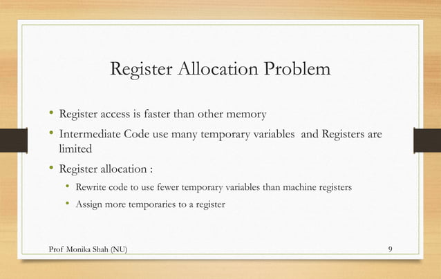 Code Generation Part-3 in Compiler Construction | PPTX