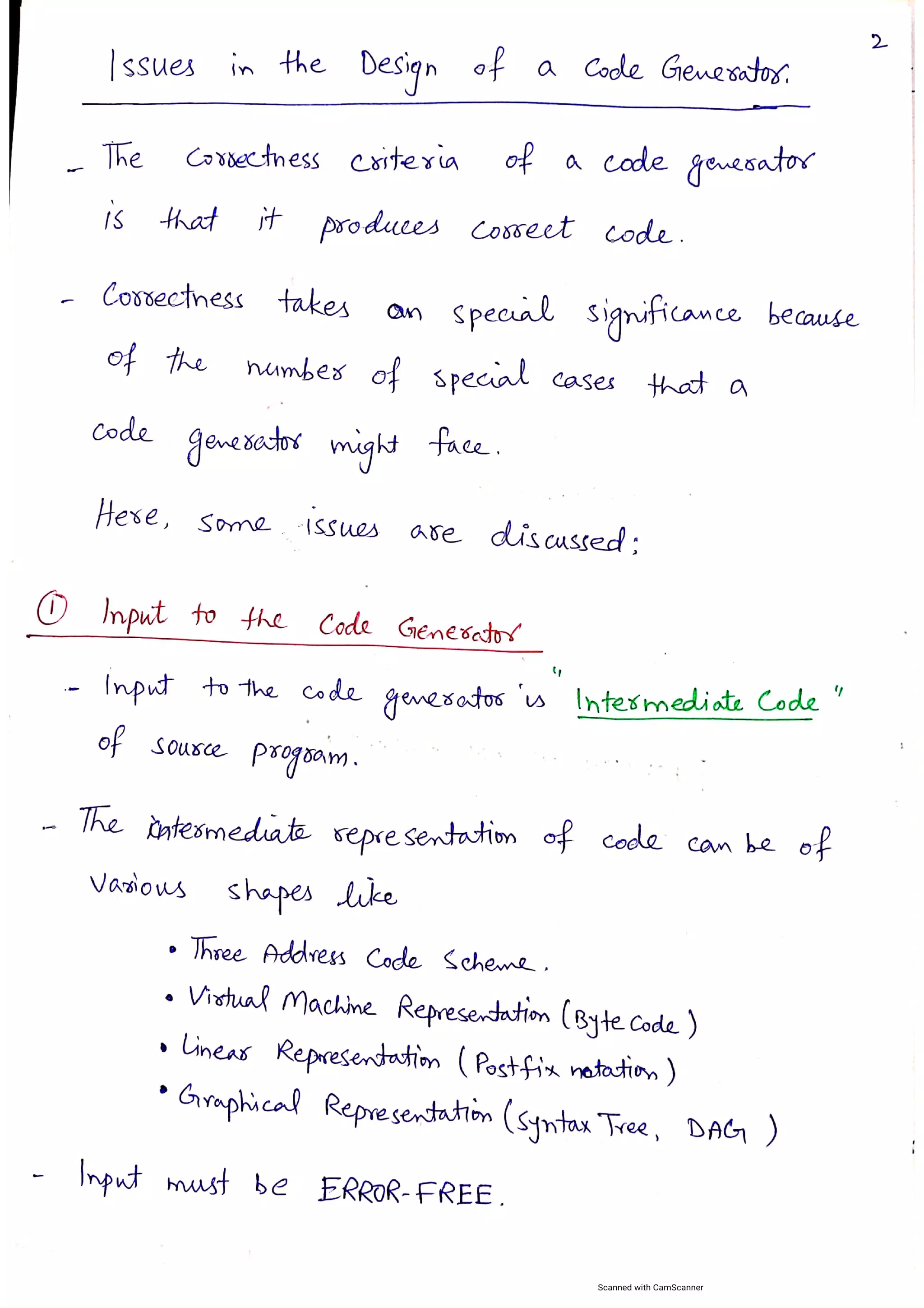 Code generator in Compiler Construction | PDF