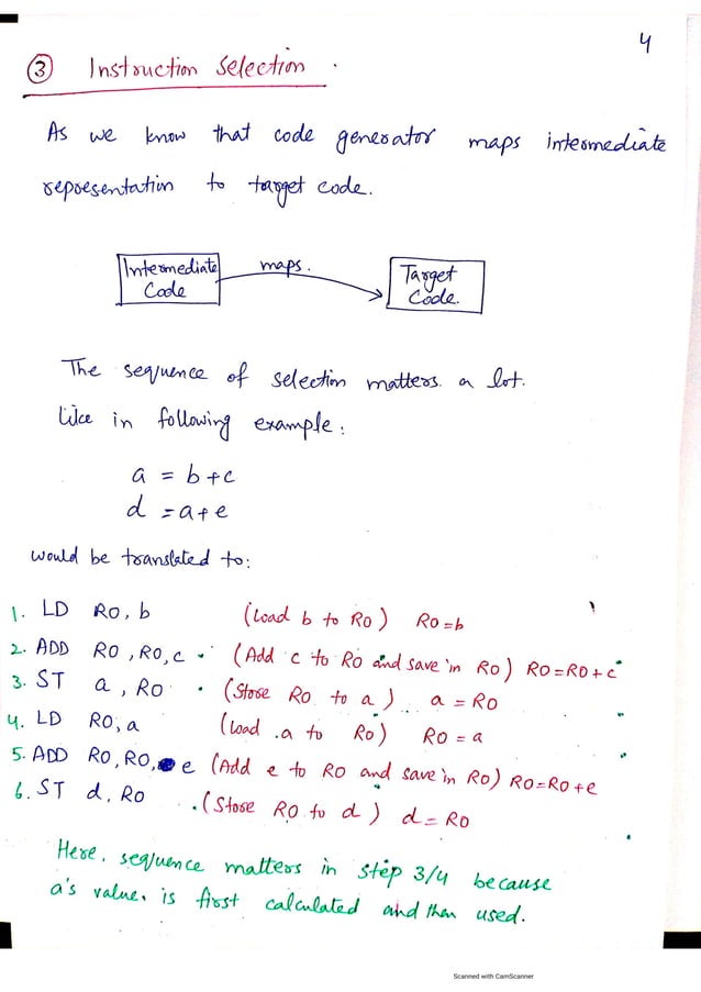 Code generator in Compiler Construction | PDF