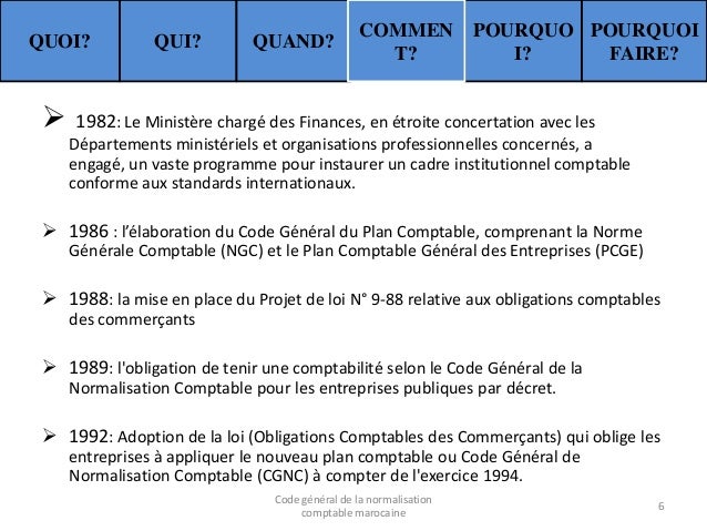 code général de normalisation comptable marocain pdf