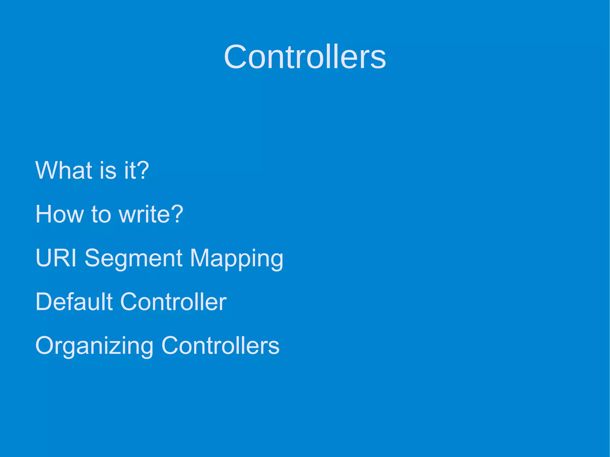 Codeigniter Presentation | ODP