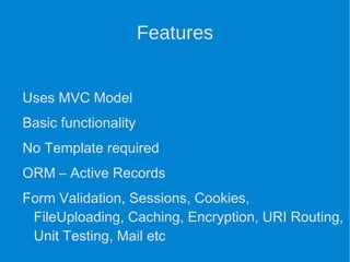Codeigniter Presentation | ODP