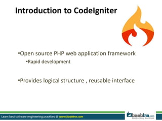 Codeigniter | PPTX | Internet | Computing