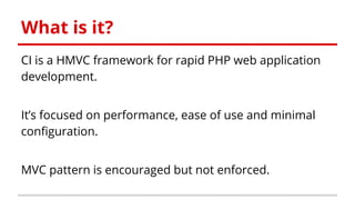 Code igniter - A brief introduction | PDF