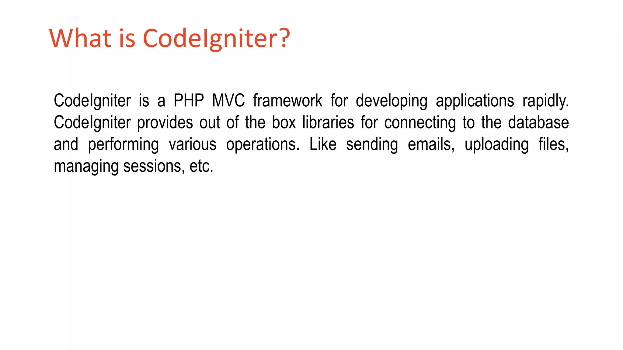 CodeIgniter | PPT