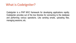 CodeIgniter | PPT