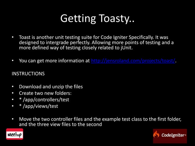 Code igniter unittest-part1 | PPTX