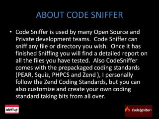 Code Igniter Code Sniffer | PPT