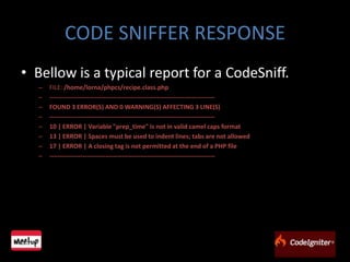 Code Igniter Code Sniffer | PPT