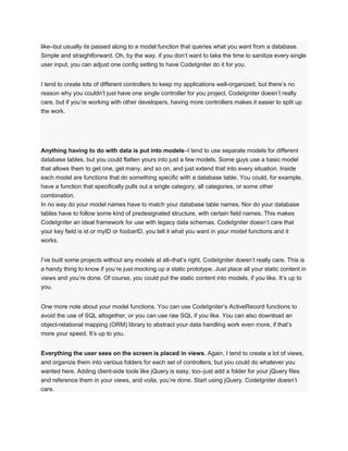 Codeigniter | DOCX