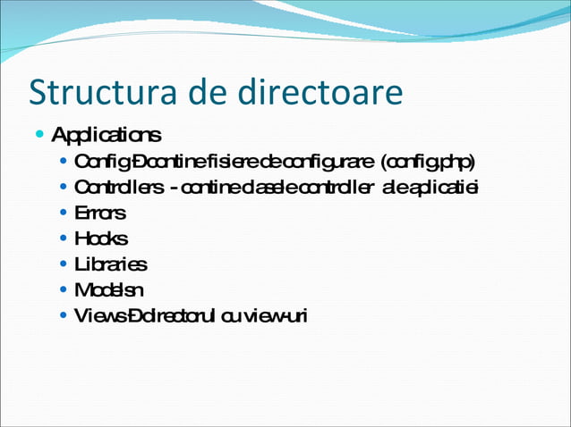 Code Igniter Framework Web Rad Pentru Php Ppt 