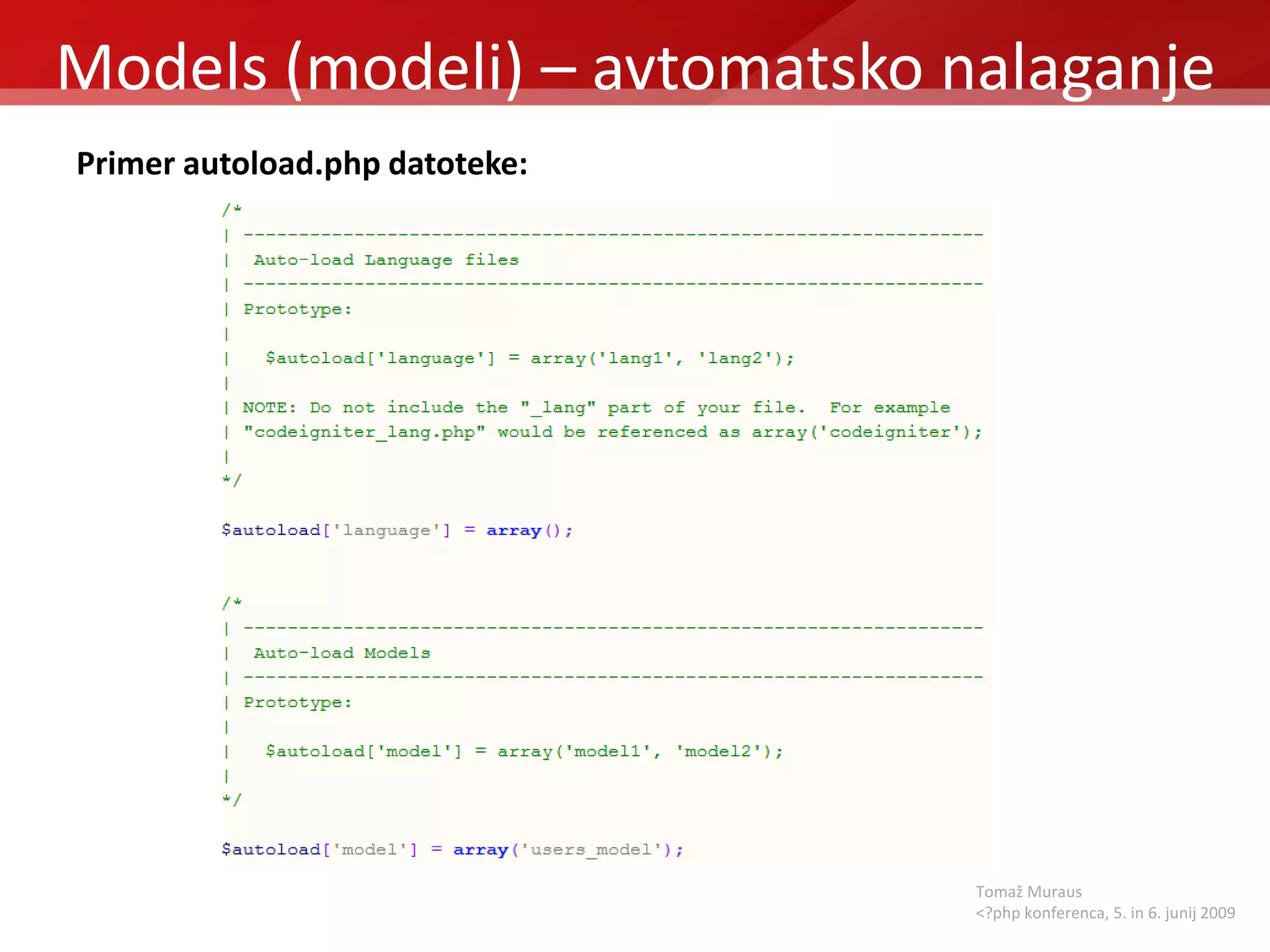 Codeigniter Php Framework Ppt