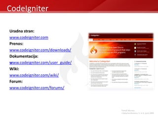 CodeIgniter PHP Framework | PDF