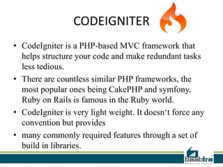 Codeigniter framework | PPT