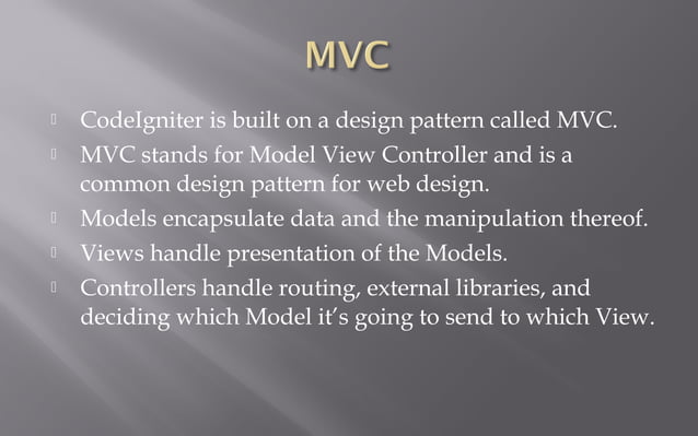 Codeigniter Simple Explanation Ppt