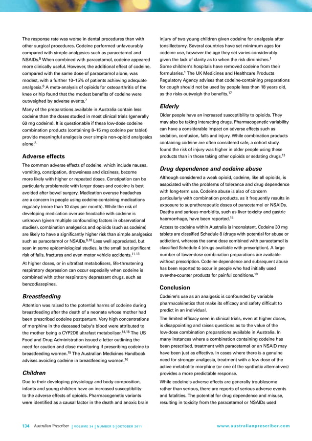 Australian Prescriber Codeina | PDF