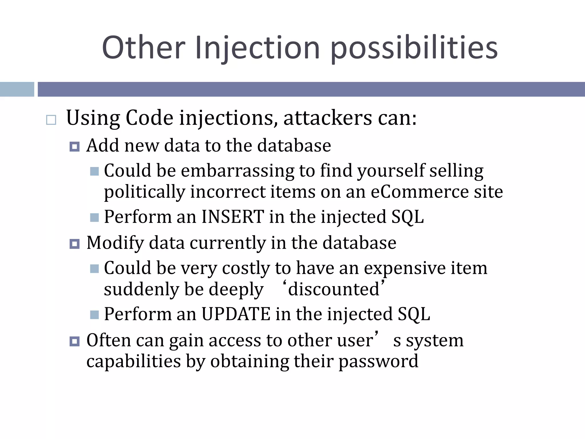 Code injection | PPTX