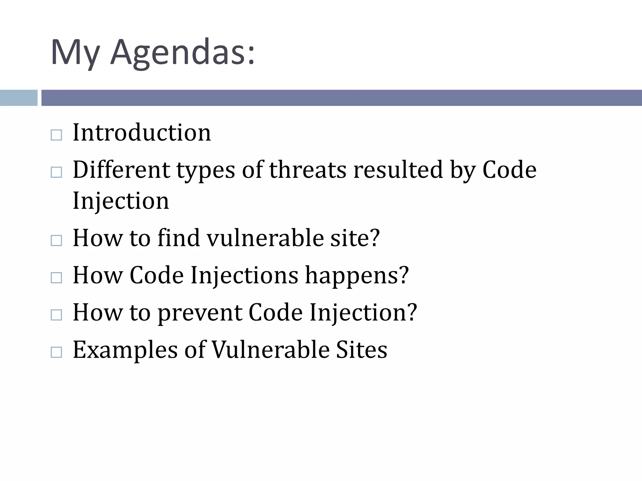 Code injection | PPTX