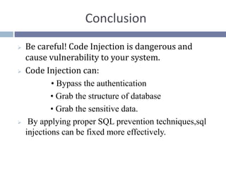 Code injection | PPTX