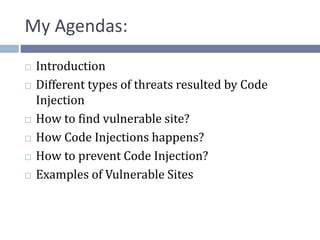 Code injection | PPTX