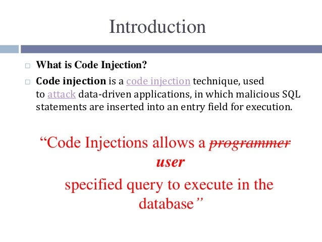 Code injection