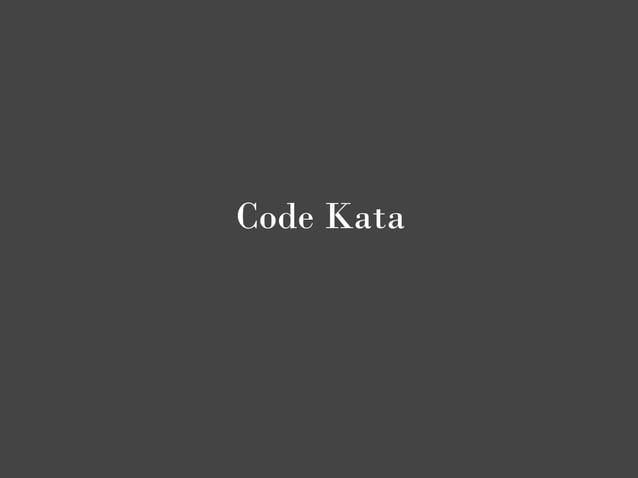Code Kata | PDF