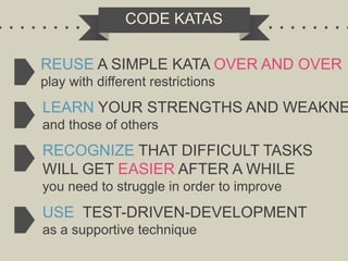 Code Kata Workshop - Improve your skills through deliberate practice | PDF