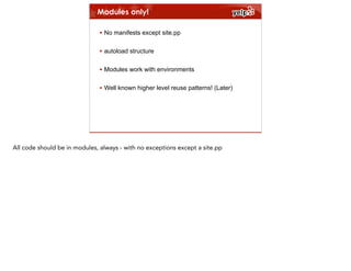 Thinking through puppet code layout | PPT