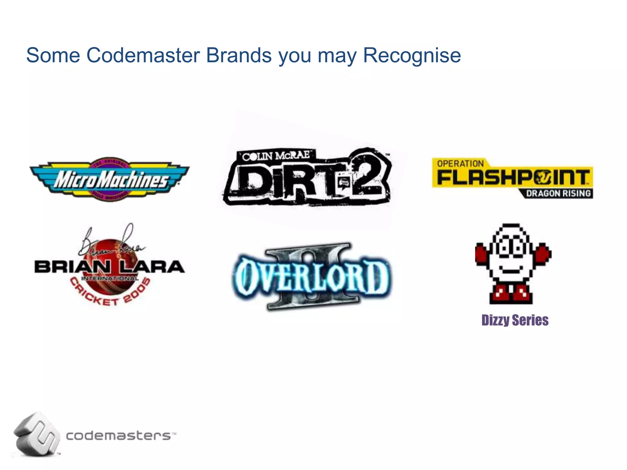 Codemasters presentation | PPT