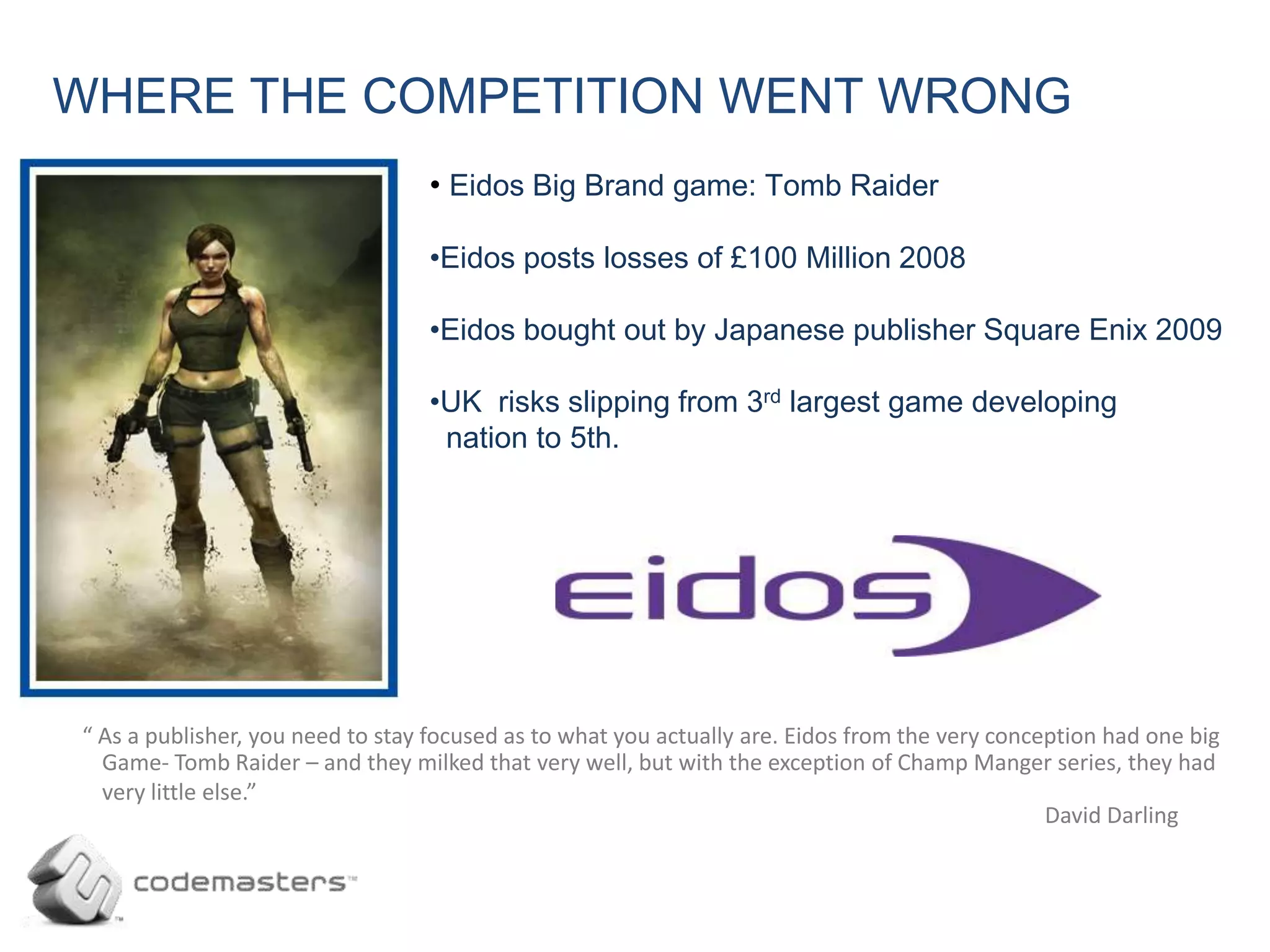 Codemasters presentation | PPT