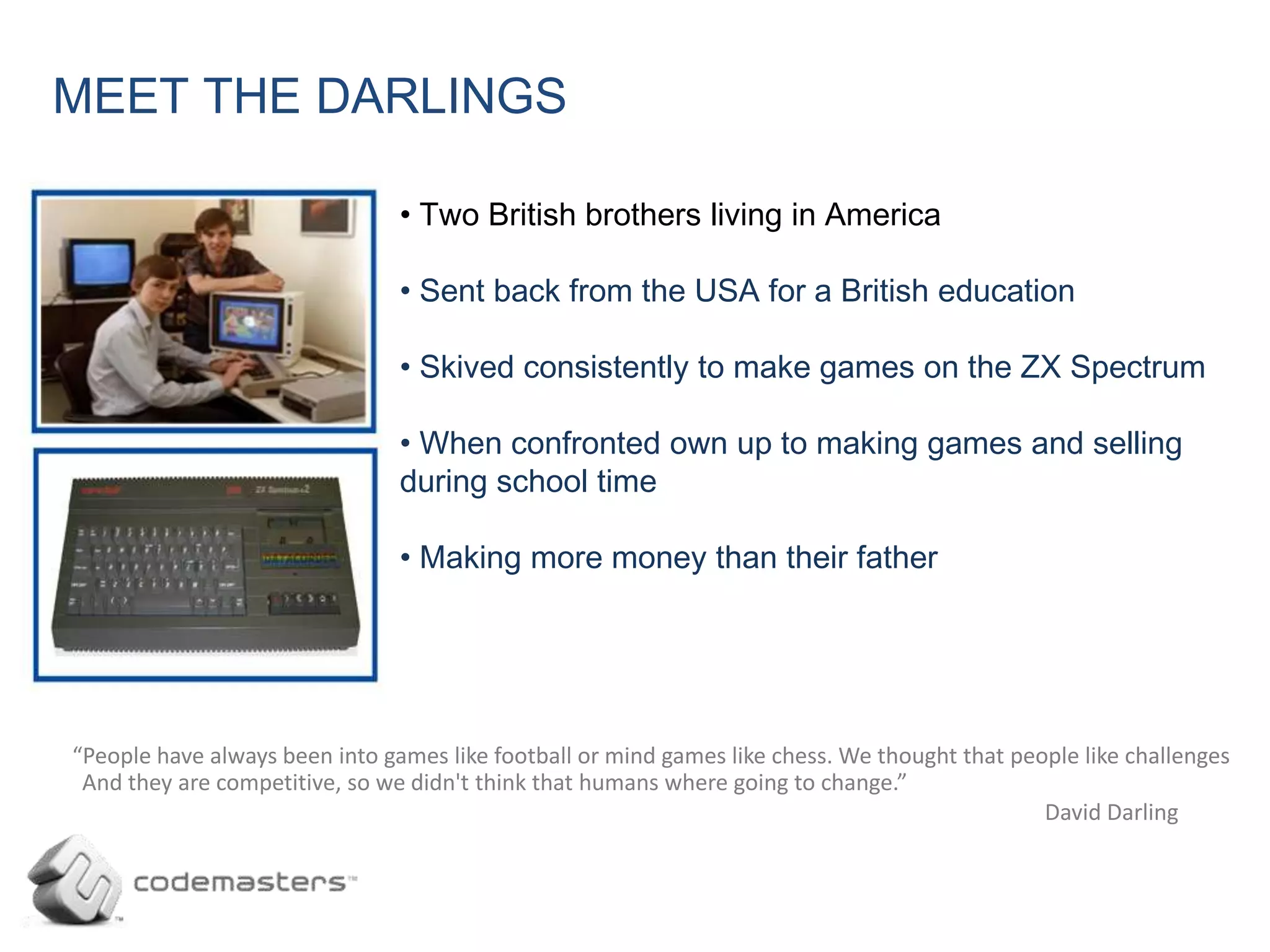 Codemasters presentation | PPT