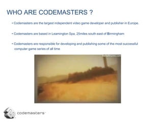Codemasters presentation | PPT