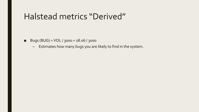 Code metrics | PPT