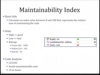 Visual Studio Code Metrics | PPTX