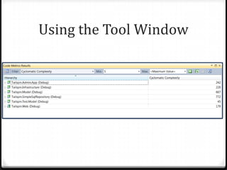 Visual Studio Code Metrics | PPTX