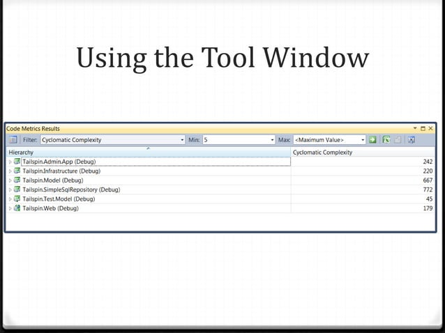 Visual Studio Code Metrics | PPTX