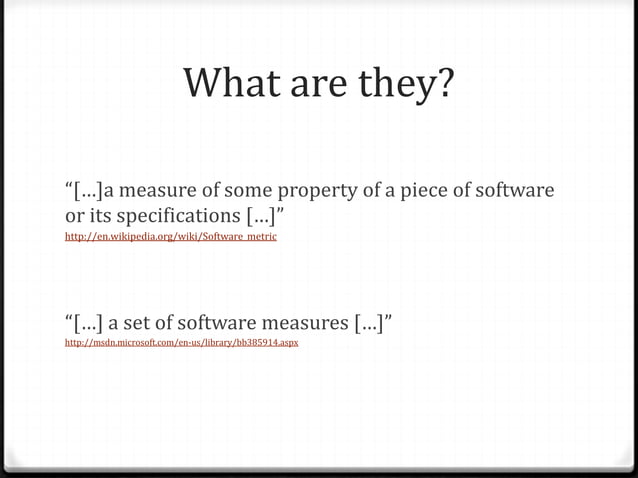 Visual Studio Code Metrics | PPTX