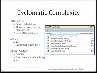Visual Studio Code Metrics | PPTX