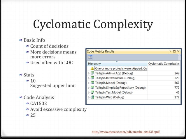 Visual Studio Code Metrics | PPTX