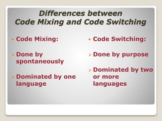 Code Mixing