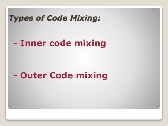 Code Mixing