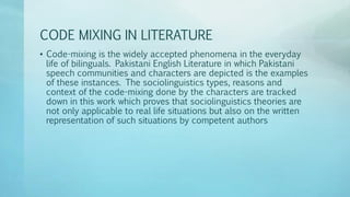 Code mixing in ice candy man | PPTX | Hinduism | Religion & Spirituality